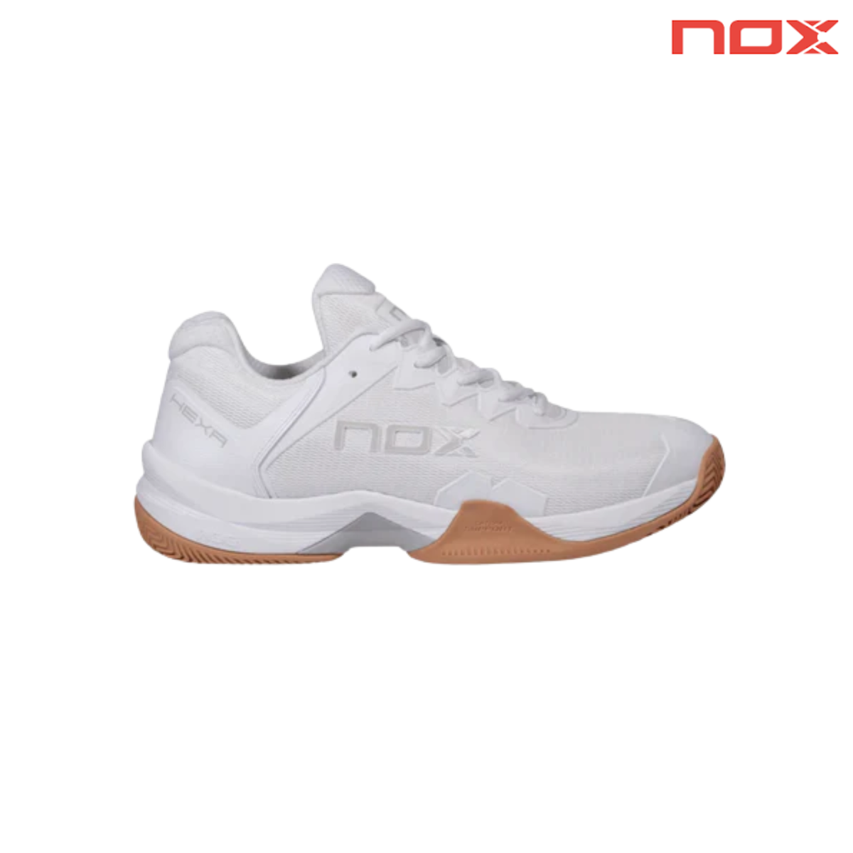 NOX ML10 HEXA White Gum Rubber padel shoes | Padelshop.com – PadelShop.com